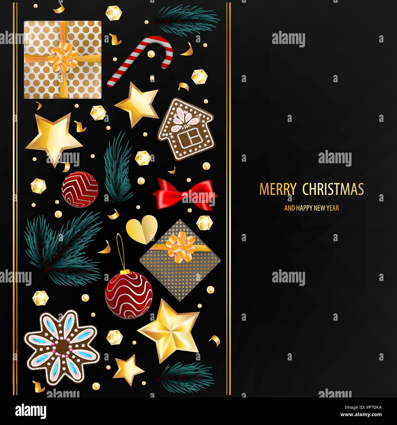 Happy christmas tree gingerbread Stock Vector Images - Alamy