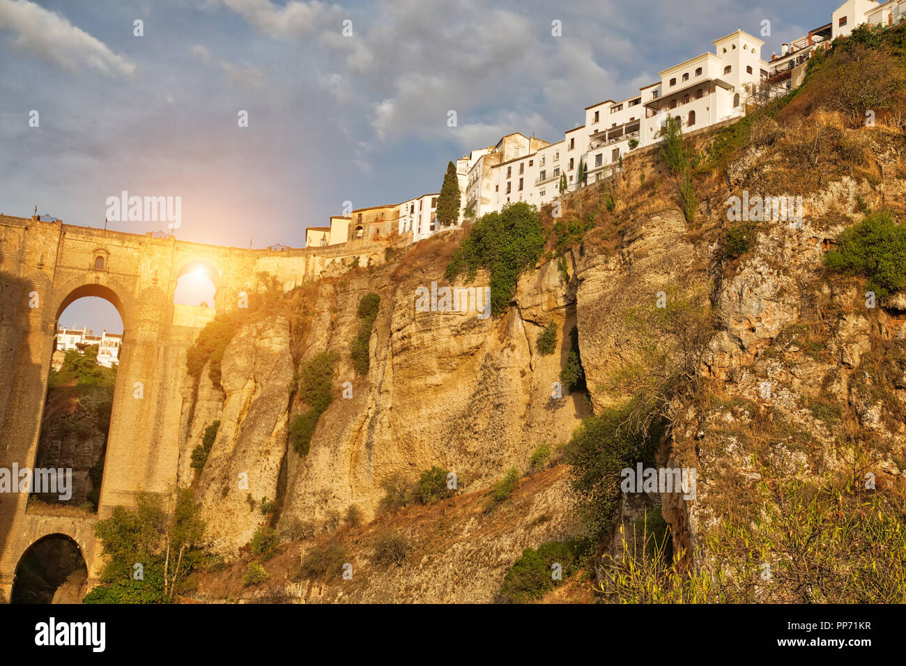 Bridge night ronda gorge hi-res stock photography and images - Alamy