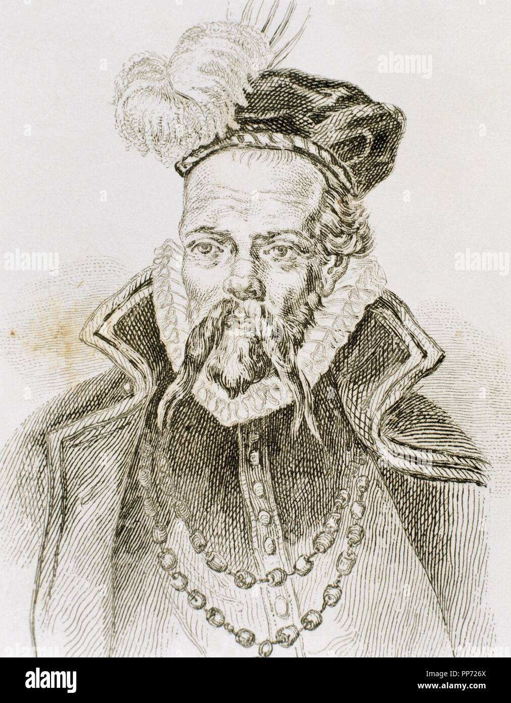 Tycho Brahe (1546-1601). Danish nobleman known for his astronomical and ...