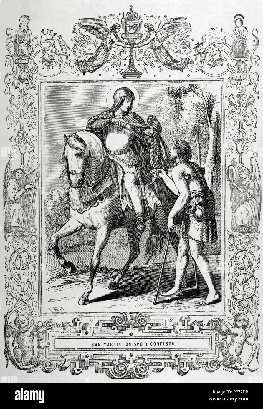 St martin sharing his cloak hi-res stock photography and images - Alamy