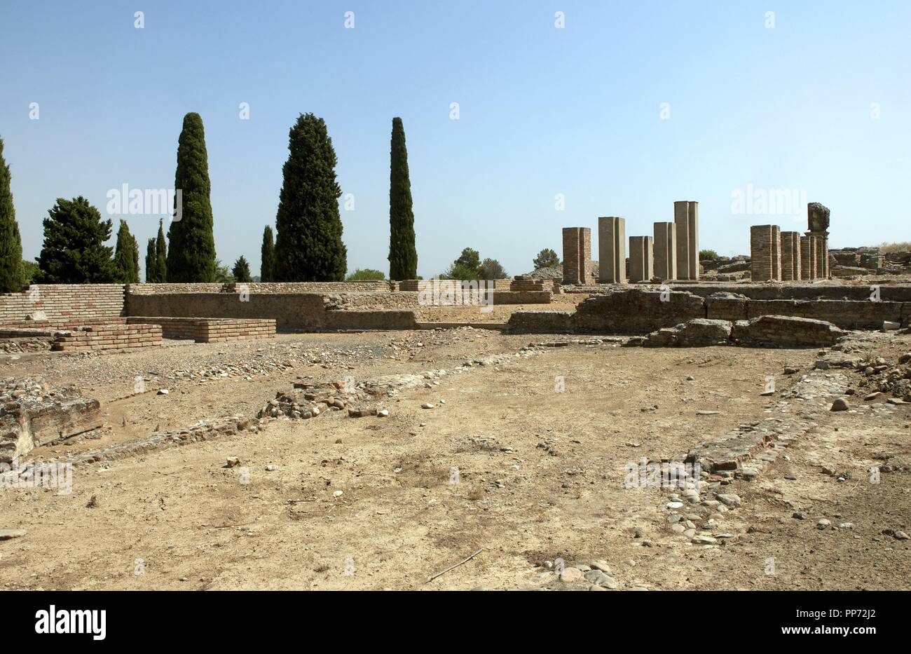 Spain. Italica. Roman city founded c. 206 BC. Domus of the Exedra ...
