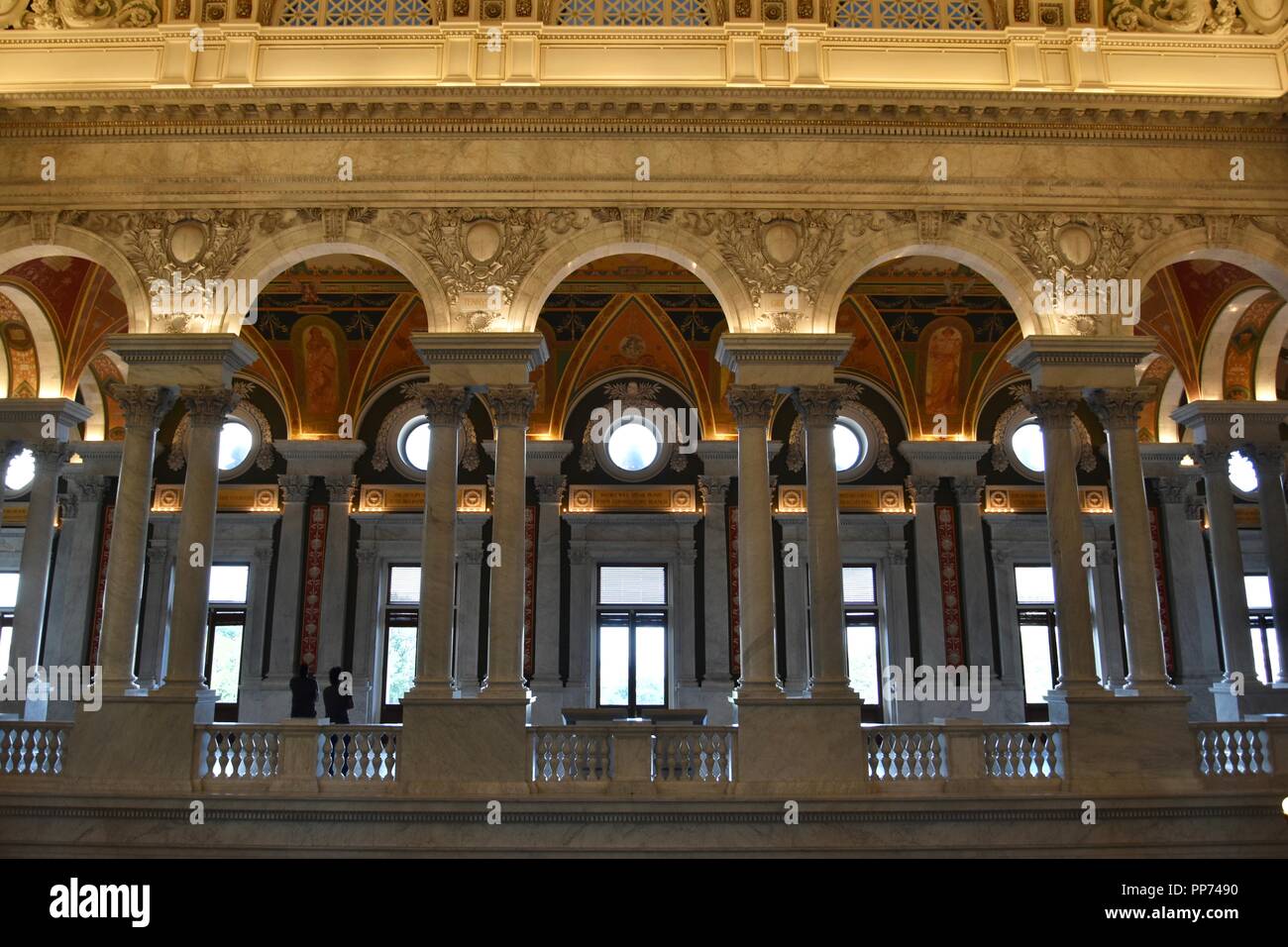 Library of congress neoclassical reading room hi-res stock photography ...