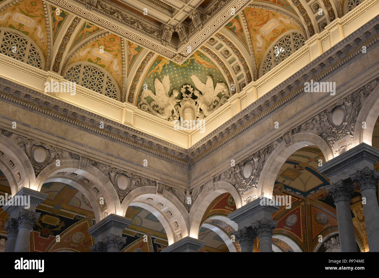 Inside the historic Library of Congress, Washington D.C Stock Photo - Alamy