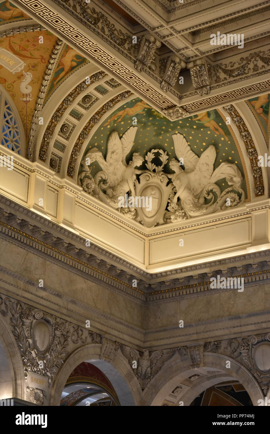 Inside the historic Library of Congress, Washington D.C Stock Photo - Alamy