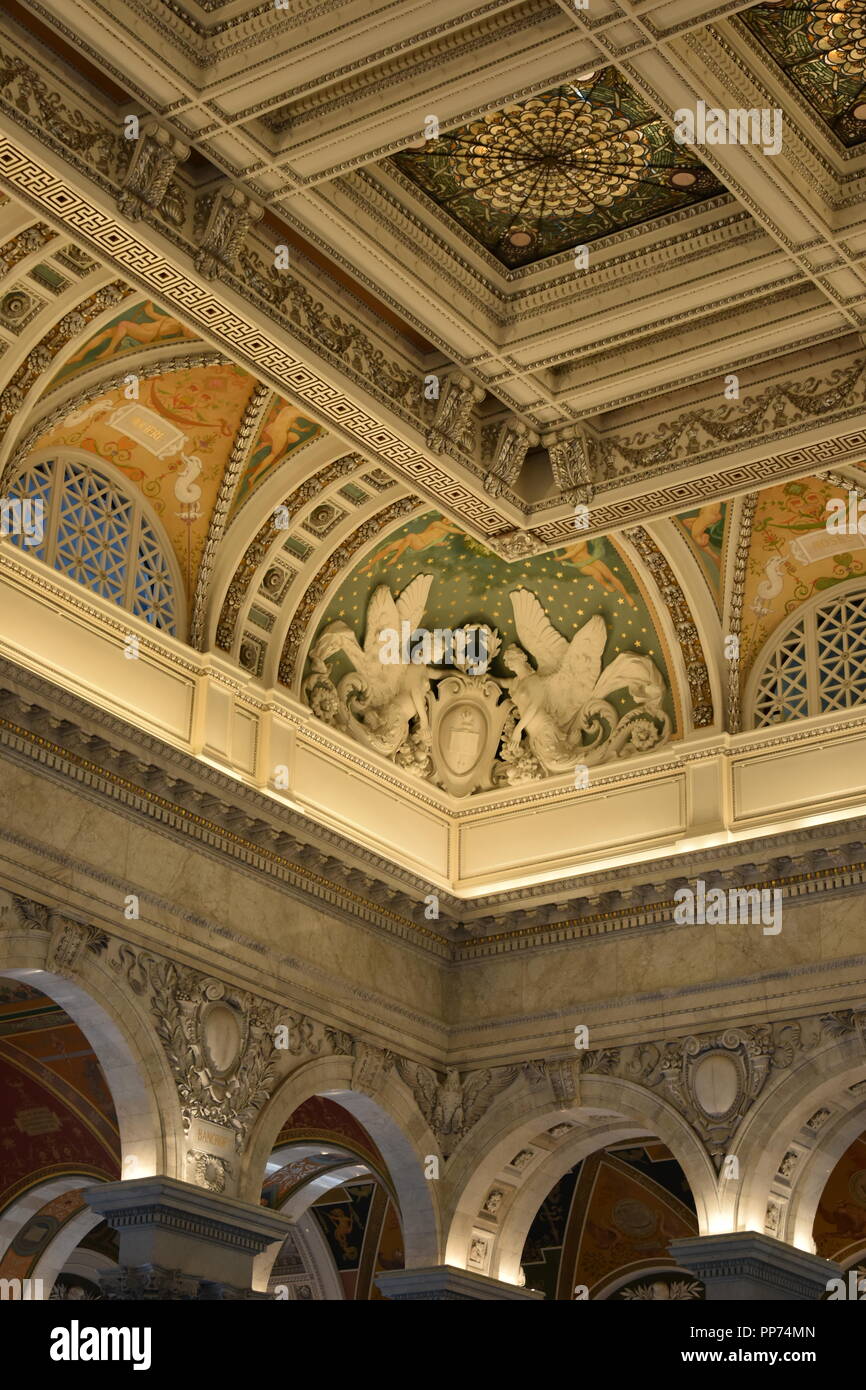 Inside the historic Library of Congress, Washington D.C Stock Photo - Alamy