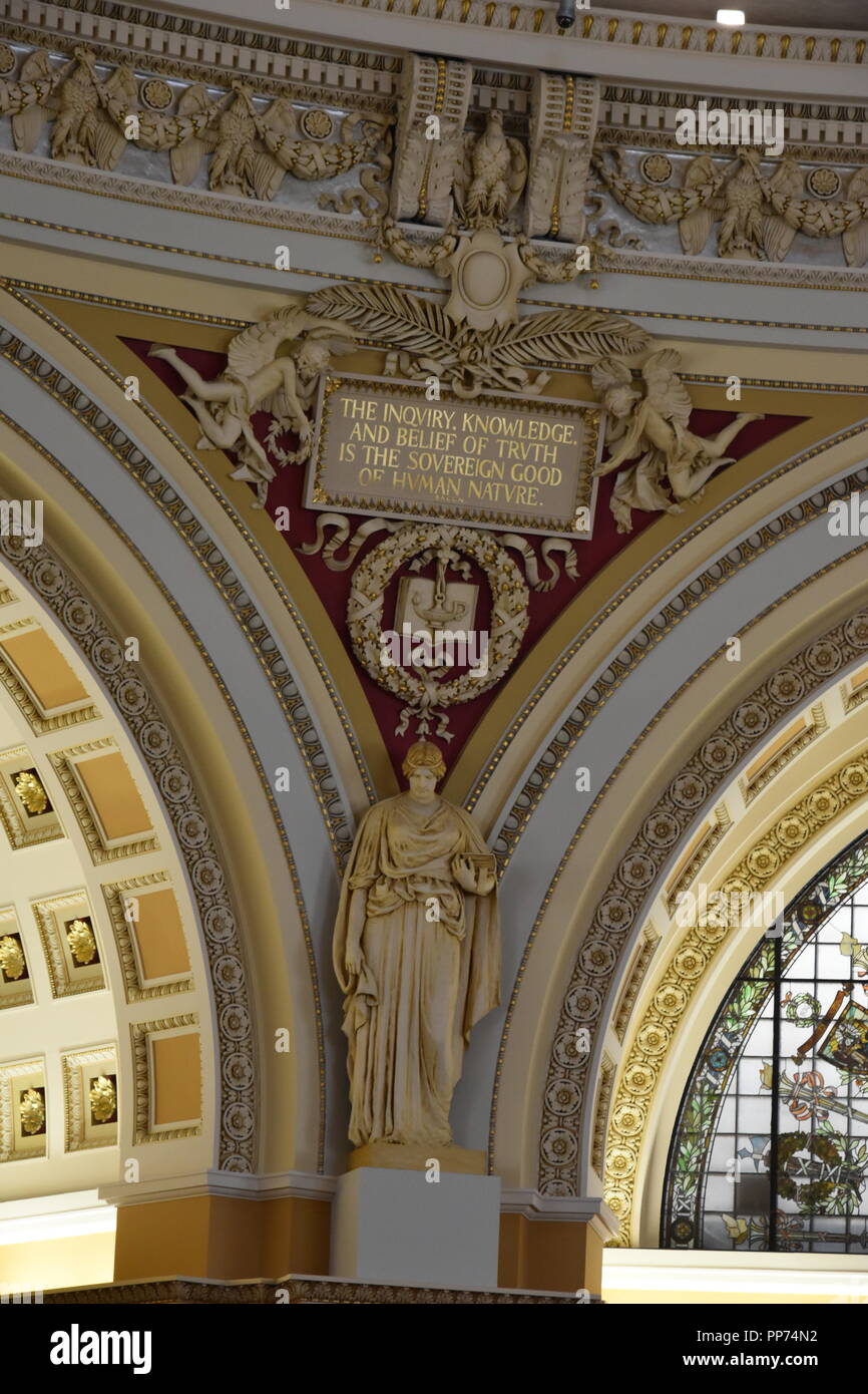 Inside the historic Library of Congress, Washington D.C Stock Photo - Alamy