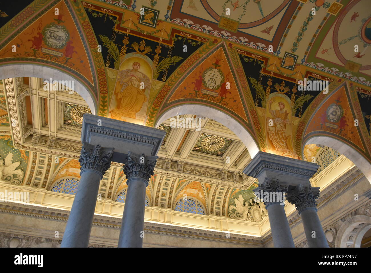 Inside the historic Library of Congress, Washington D.C Stock Photo - Alamy