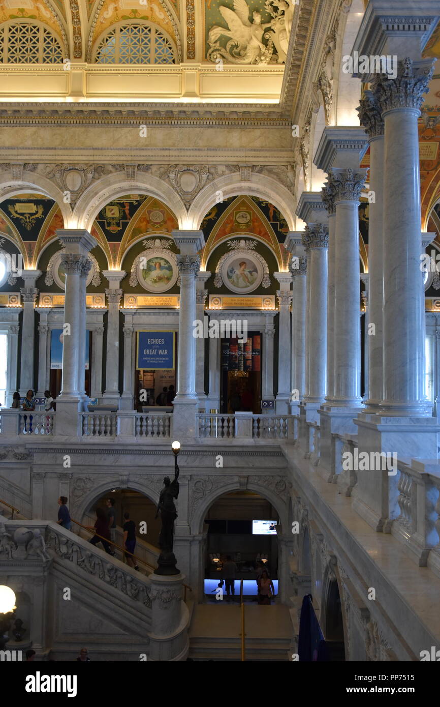 Inside the historic Library of Congress, Washington D.C Stock Photo - Alamy