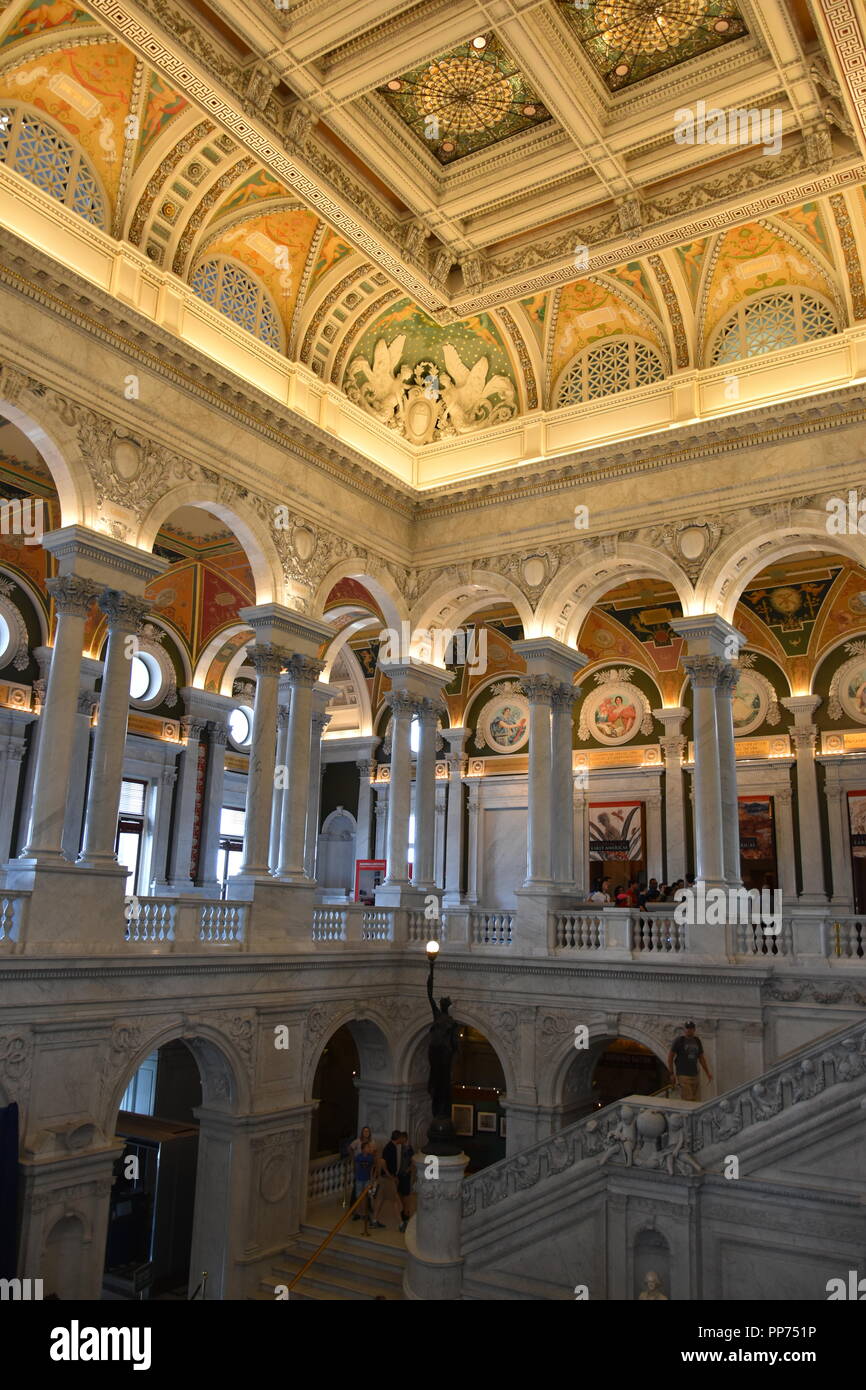 Inside the historic Library of Congress, Washington D.C Stock Photo - Alamy