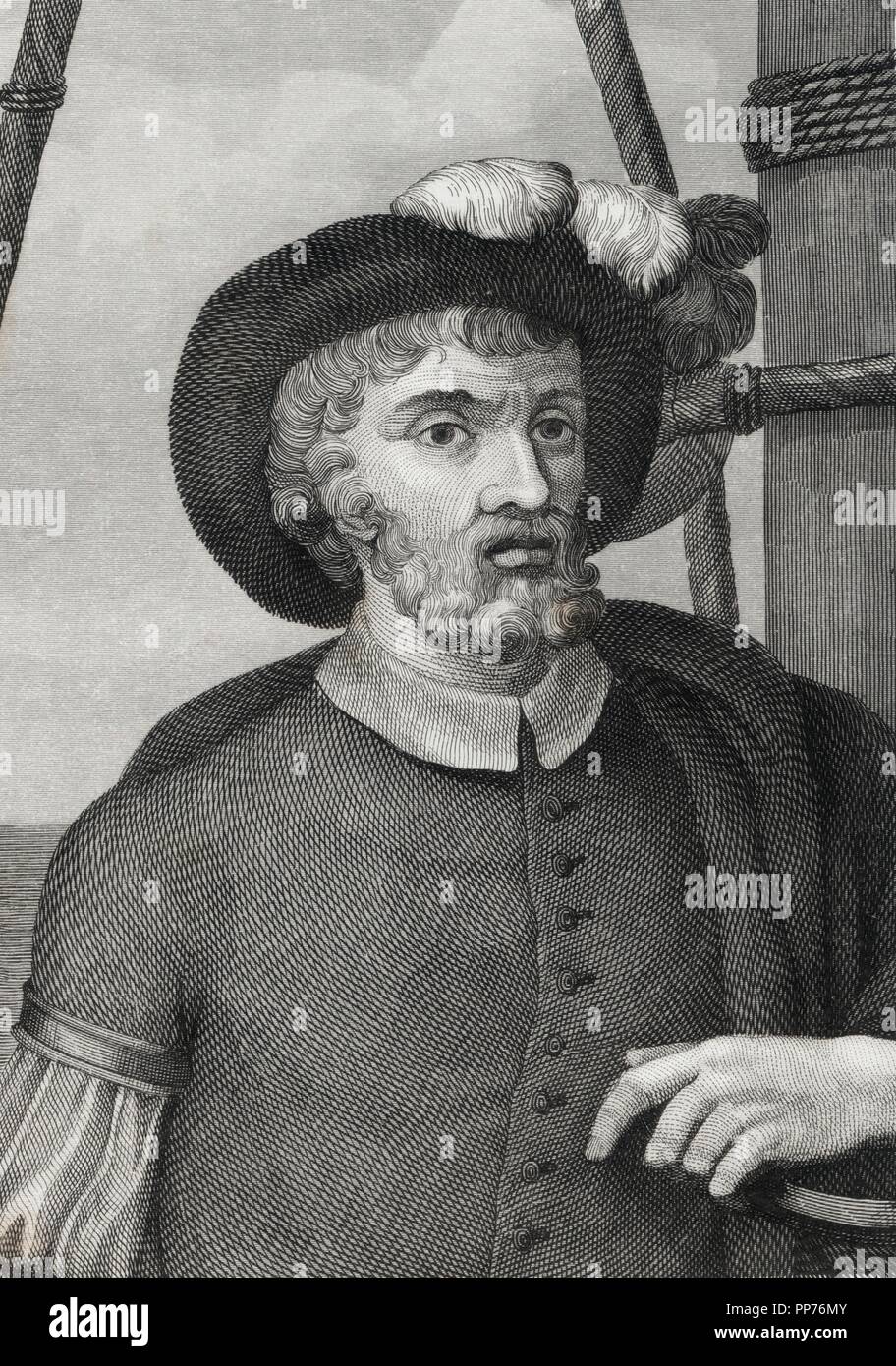 Juan Sebastián Elcano (1476-1526), marino español que participó en la ...