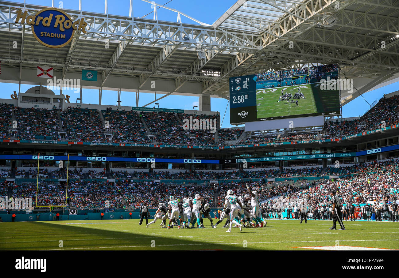 Miami Gardens, Florida, USA. 23rd Sep, 2018. A stadium view as the ...