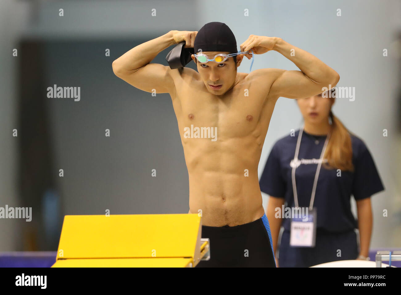 Yokohama International Swimming Center, Kanagawa, Japan. 23rd Sep, 2018. Yasuhiro Tanaka ...