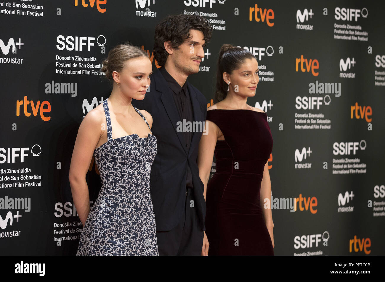 San Sebastian, Spain. 22nd Sep, 2018. Lilly Rose Depp, Louis Garrel and ...