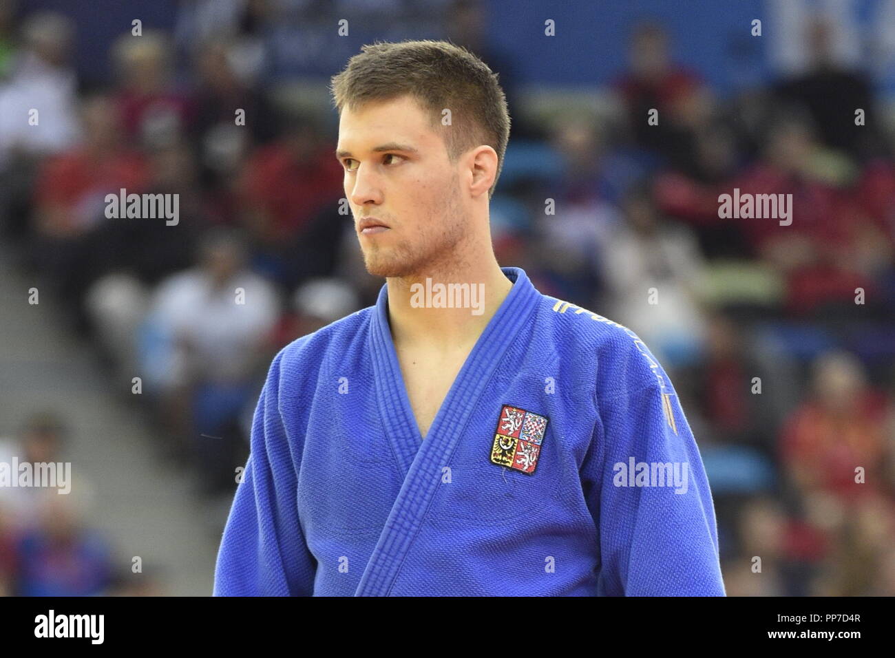 Baku, Azerbaijan. 24th Sep, 2018. Czech judoka Jiri Petr is seen during ...
