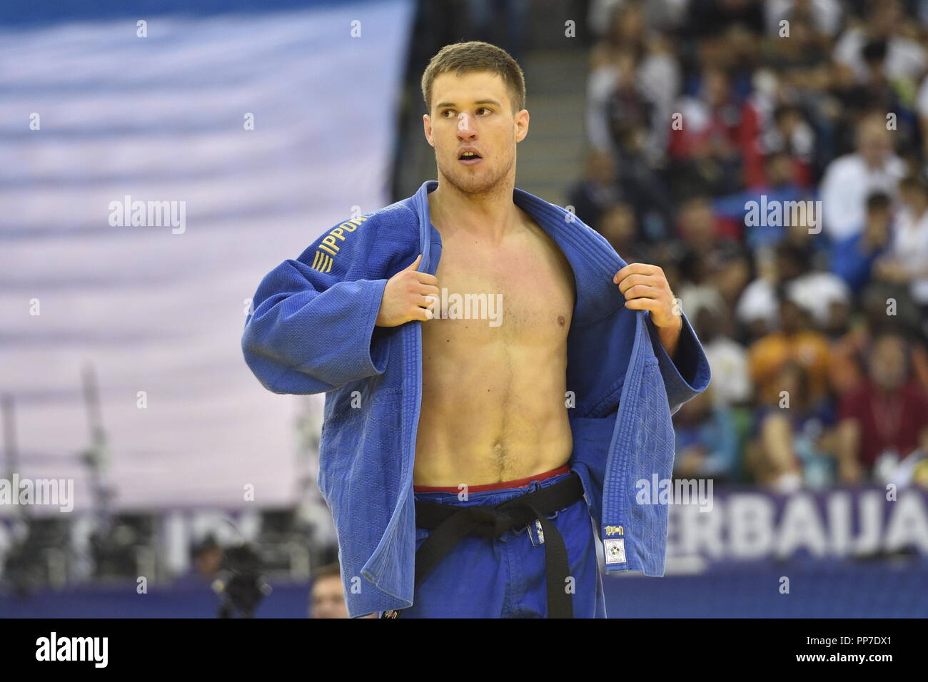 Czech judoka Jiri Petr is seen during the World Judo Championships at ...