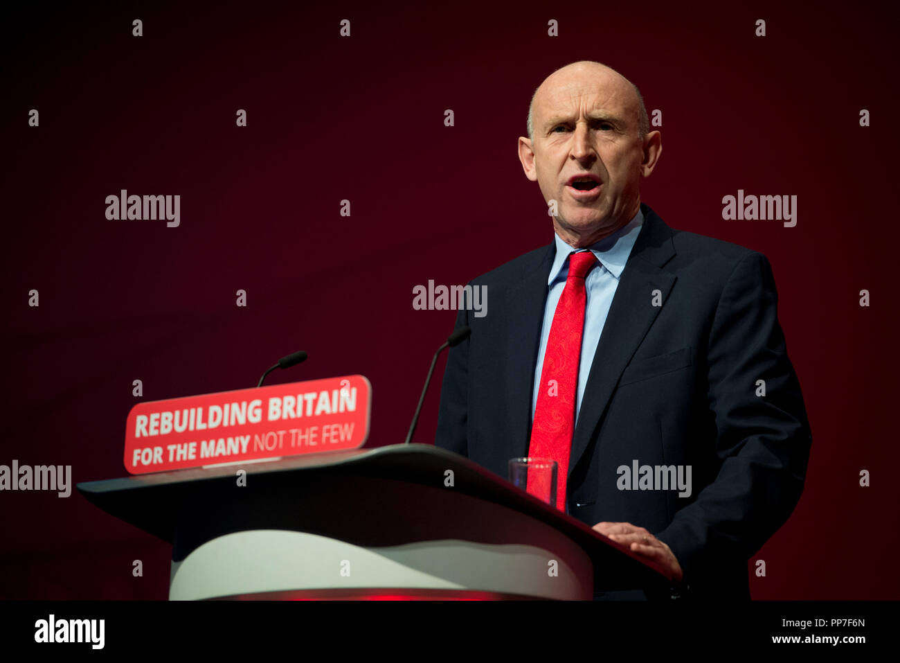 Liverpool, UK. 24th Sep, 2018. John Healey, Shadow Secretary of State ...