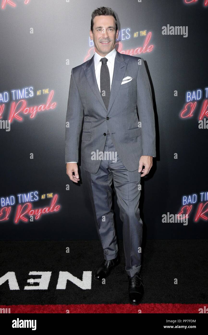 Jon Hamm at arrivals for BAD TIMES AT THE EL ROYALE Premiere, TCL ...