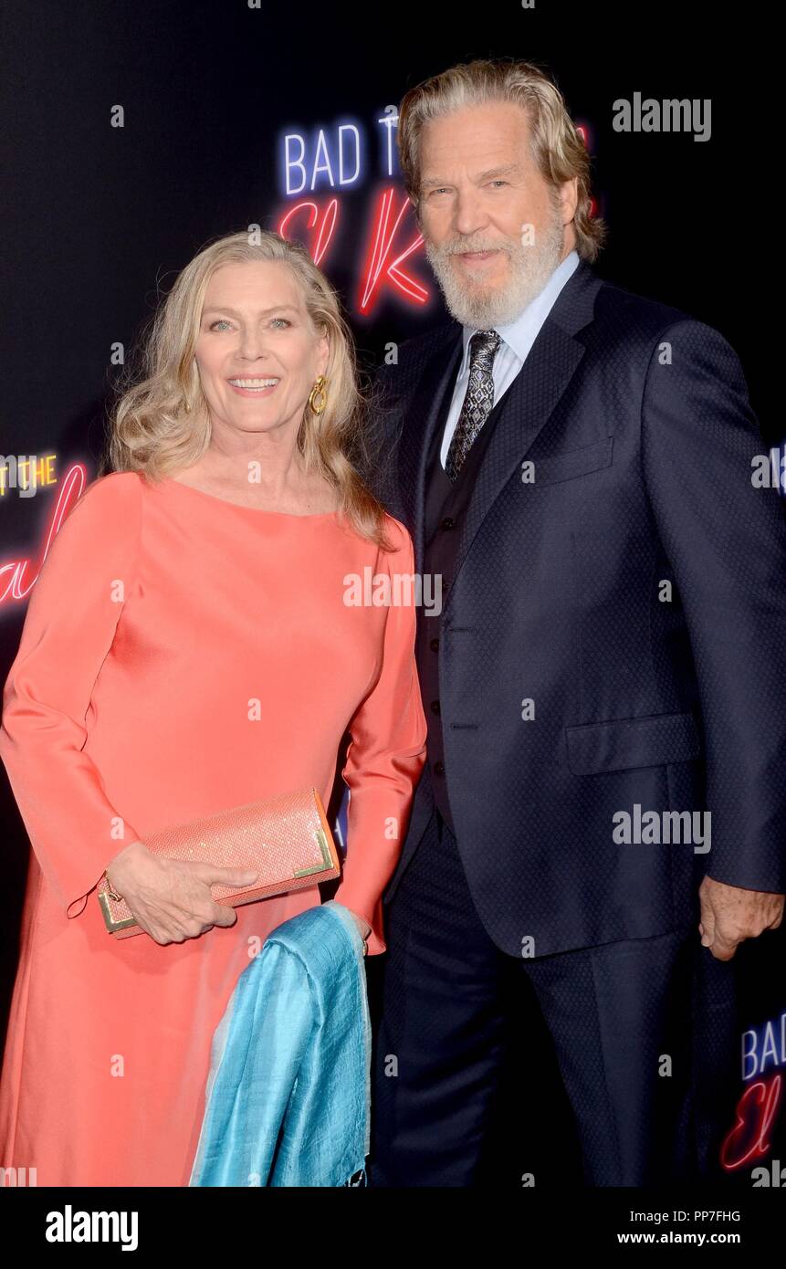 Susan Geston Bridges, Jeff Bridges at arrivals for BAD TIMES AT THE EL ...