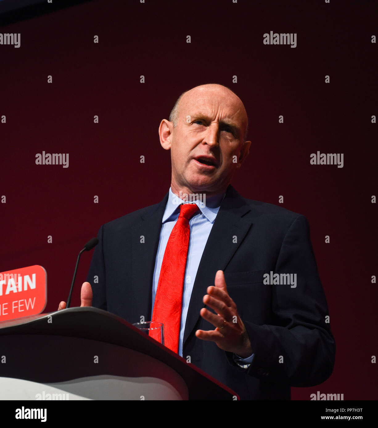 Liverpool, UK. 24th Sep 2018. John Healey Shadow Secretary of State for ...
