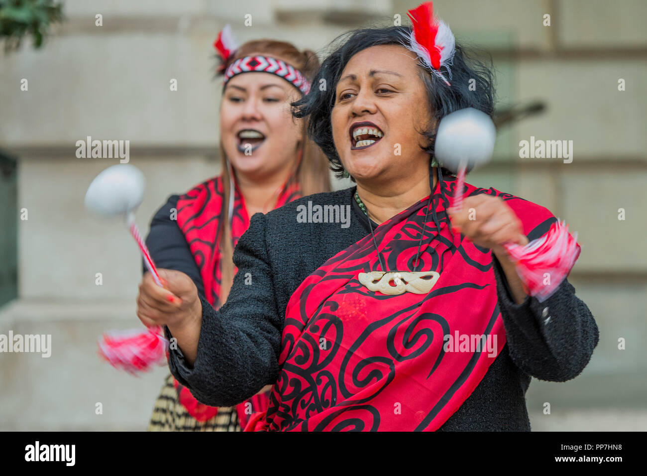 The welcome Haka by members of Ngāti Rānana, the London Māori Club - A ...
