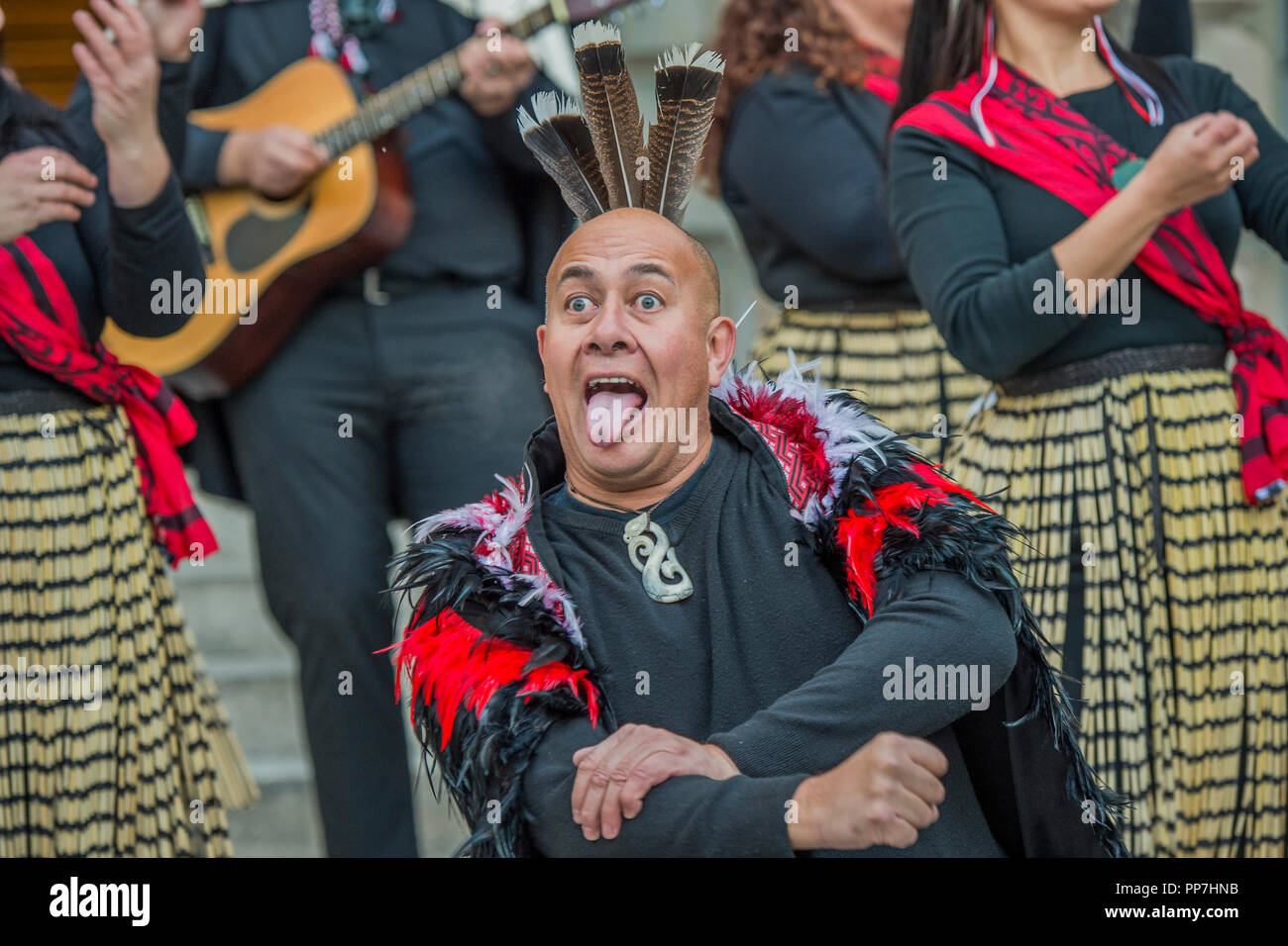 Maori ceremonial welcome hi-res stock photography and images - Alamy