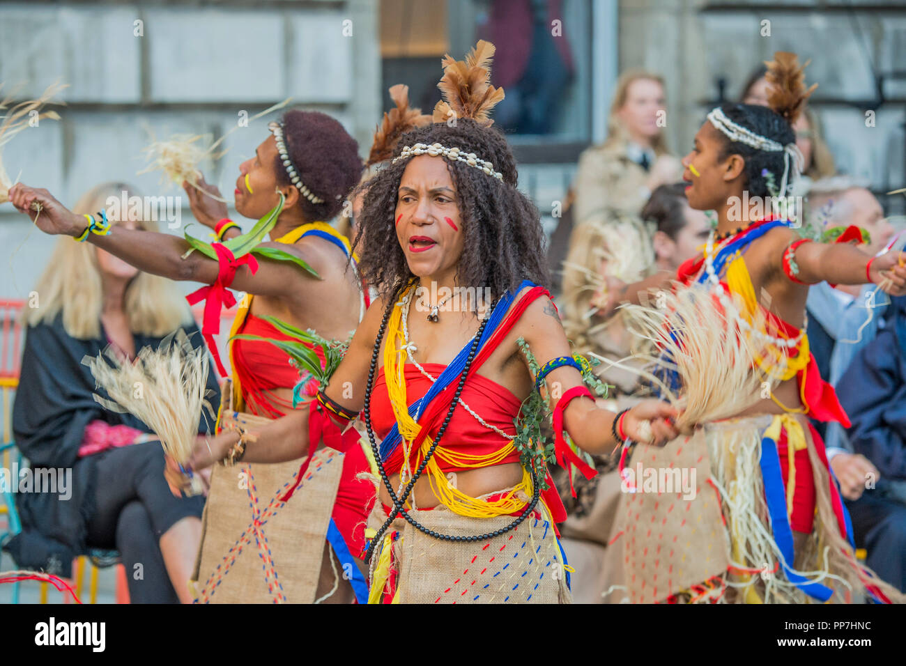 The second troup of Oceanic dancers add to the welcome - A ceremonial ...
