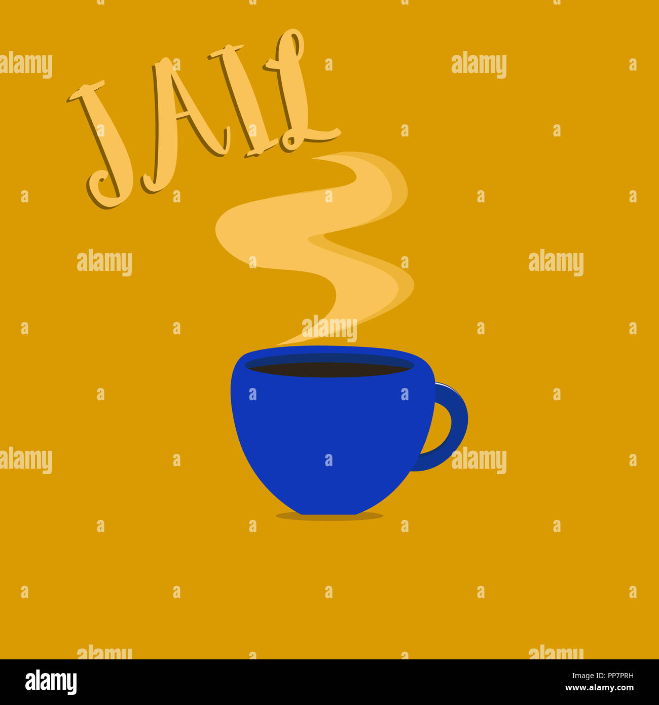 Handwriting text Jail. Concept meaning Place for the confinement of ...