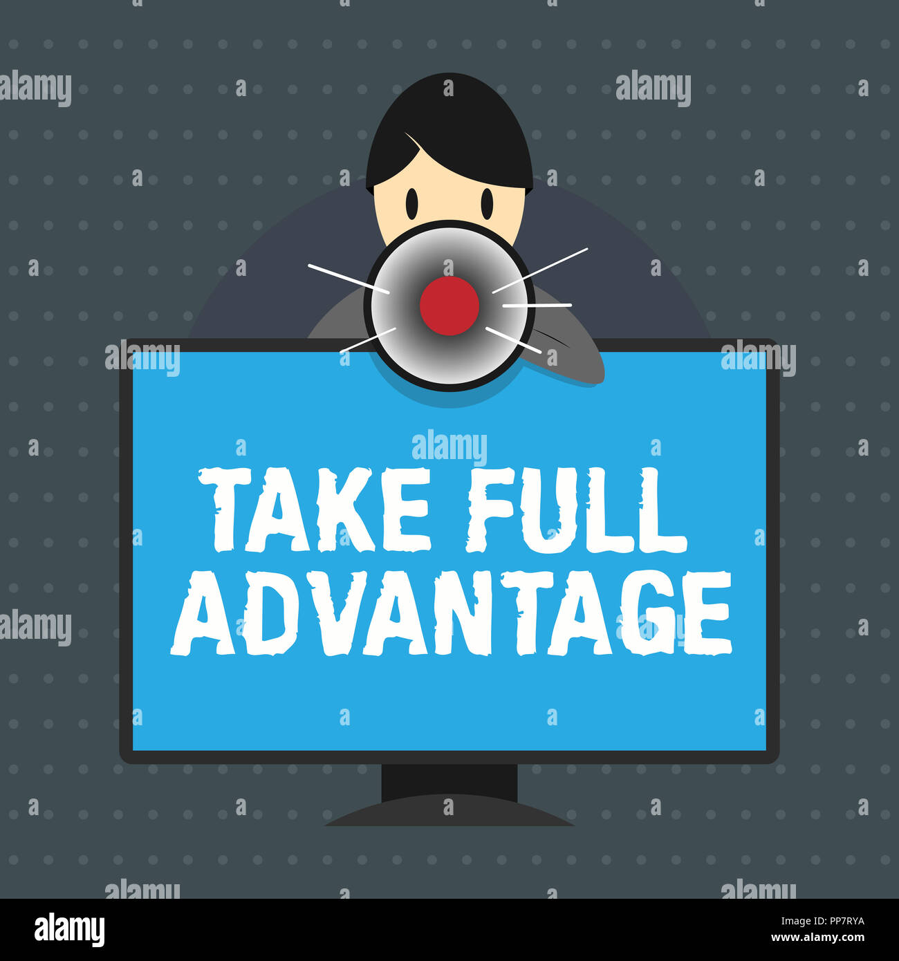 Text sign showing Take Full Advantage. Conceptual photo Utilize someone ...