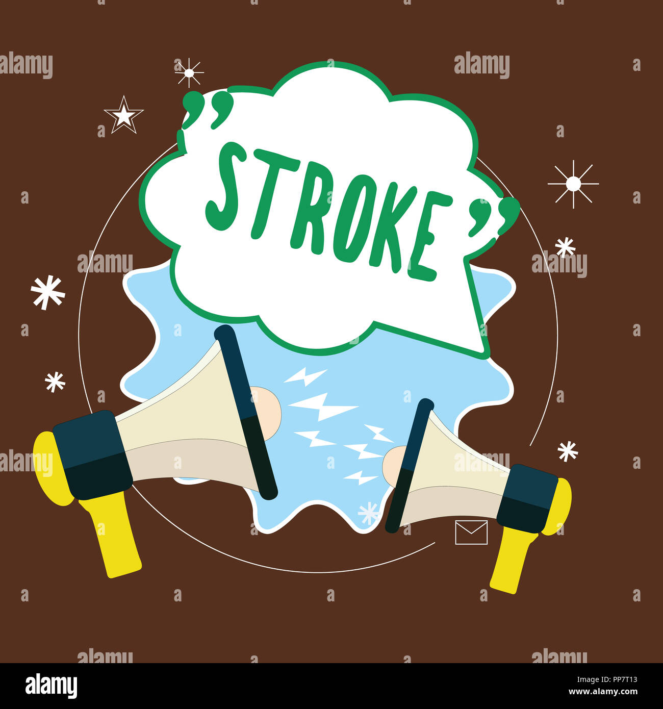 Word writing text Stroke. Business concept for act of hitting or ...
