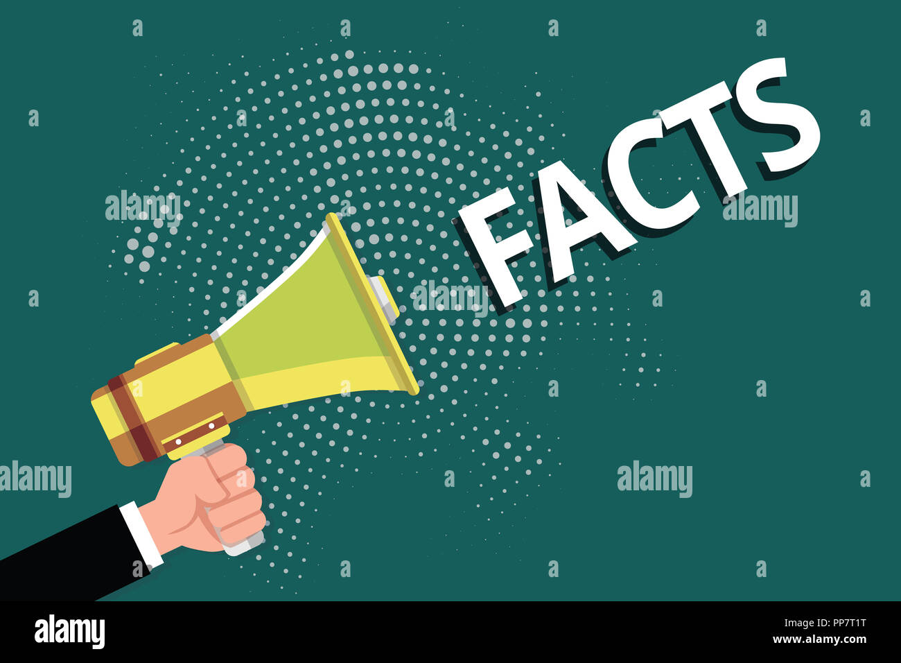 Text sign showing Facts. Conceptual photo information used as evidence ...