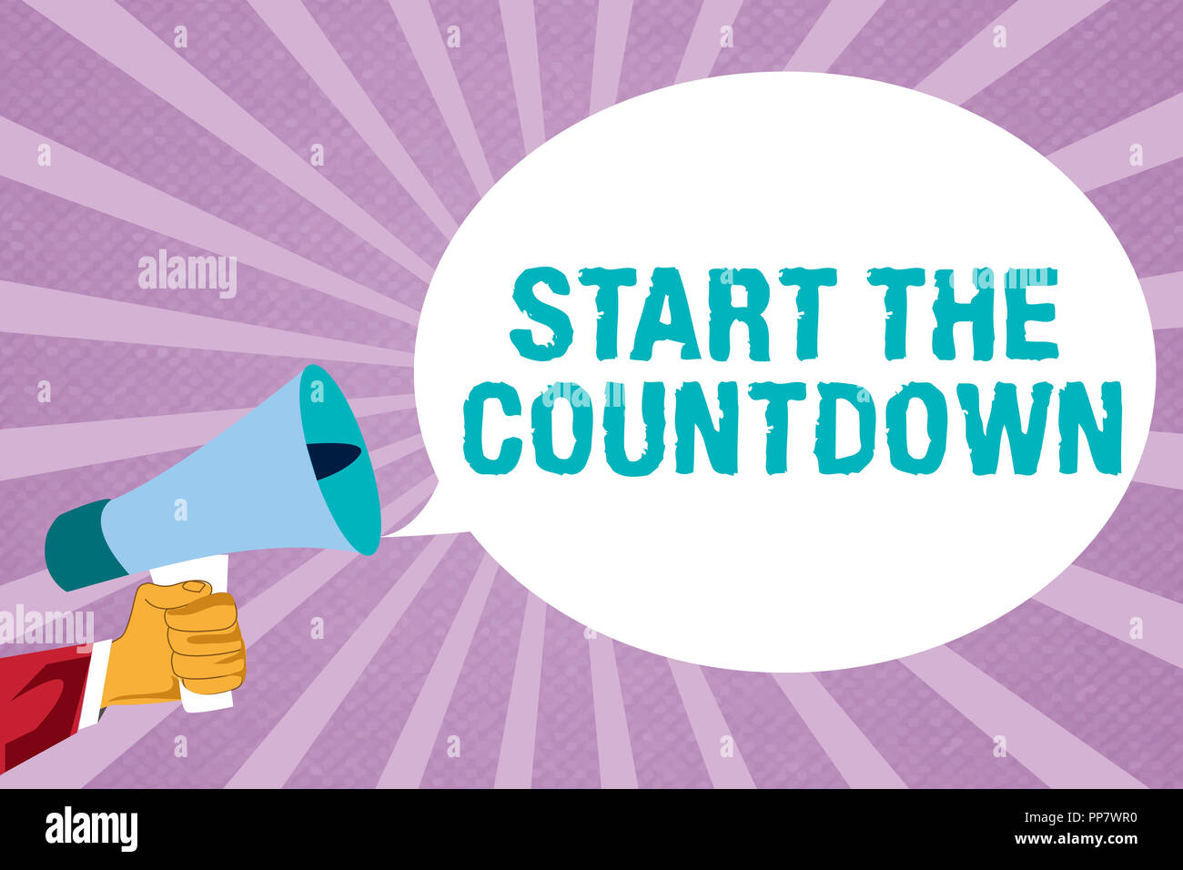 Text sign showing Start The Countdown. Conceptual photo Sequence of ...