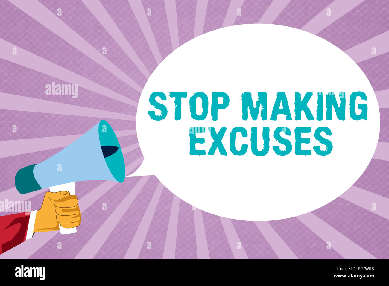 Text sign showing Stop Making Excuses. Conceptual photo Cease ...