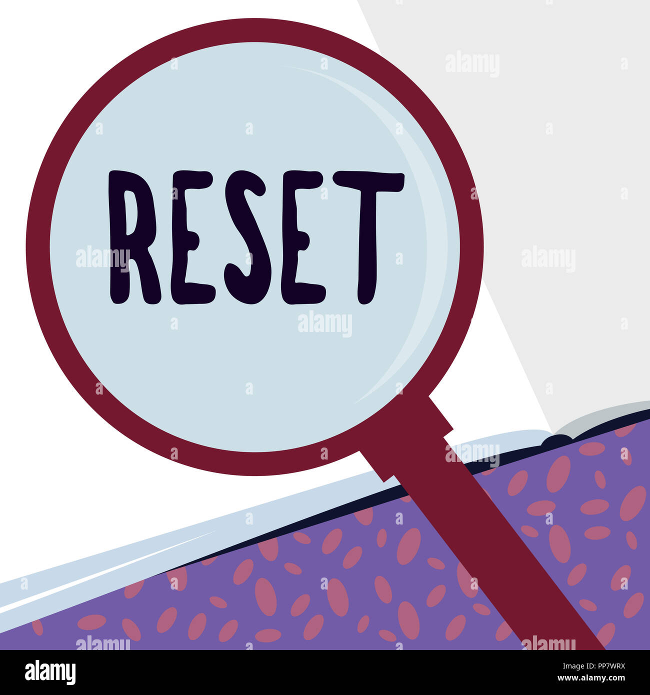 Writing note showing Reset. Business photo showcasing cause device ...