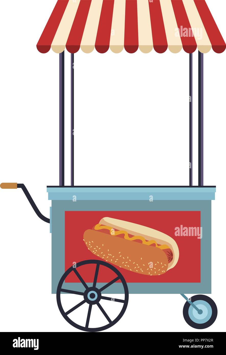 Hot dog cart stand Stock Vector Image & Art - Alamy