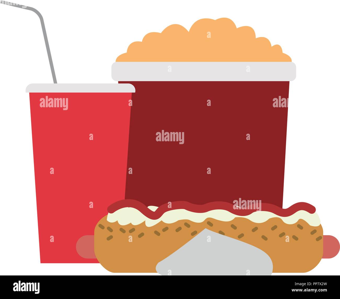 Cinema fast food combo Stock Vector Images - Alamy