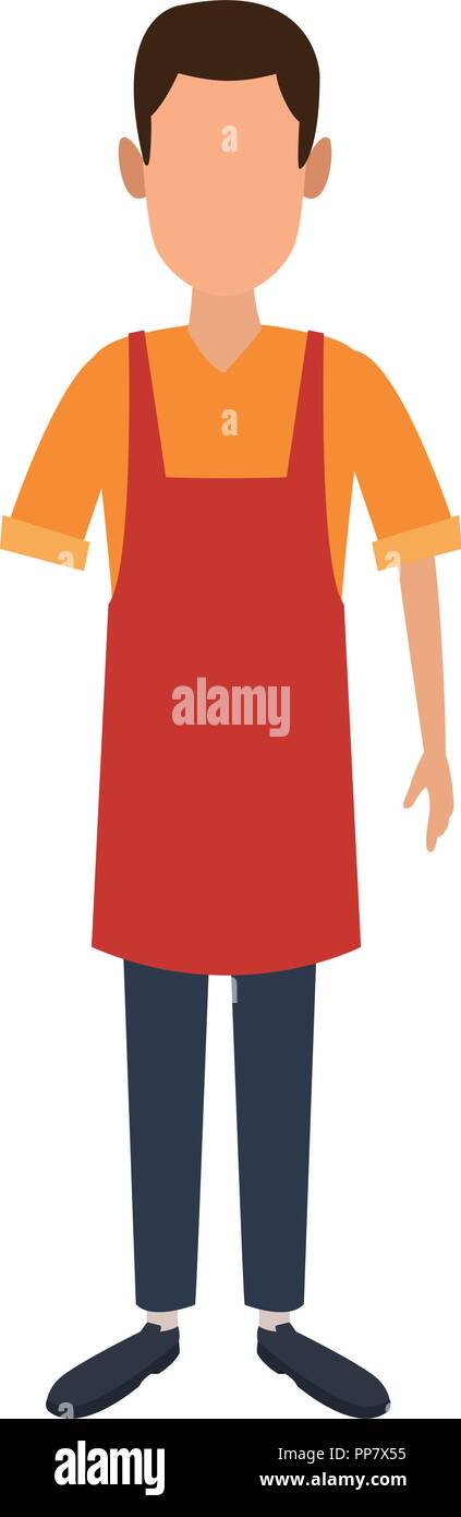 Waiter barista bartender restaurant Stock Vector Images - Alamy