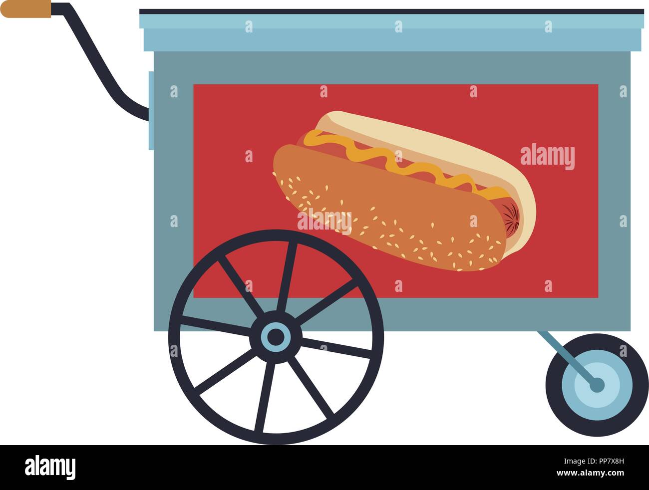 Hot dog cart stand Stock Vector Image & Art - Alamy