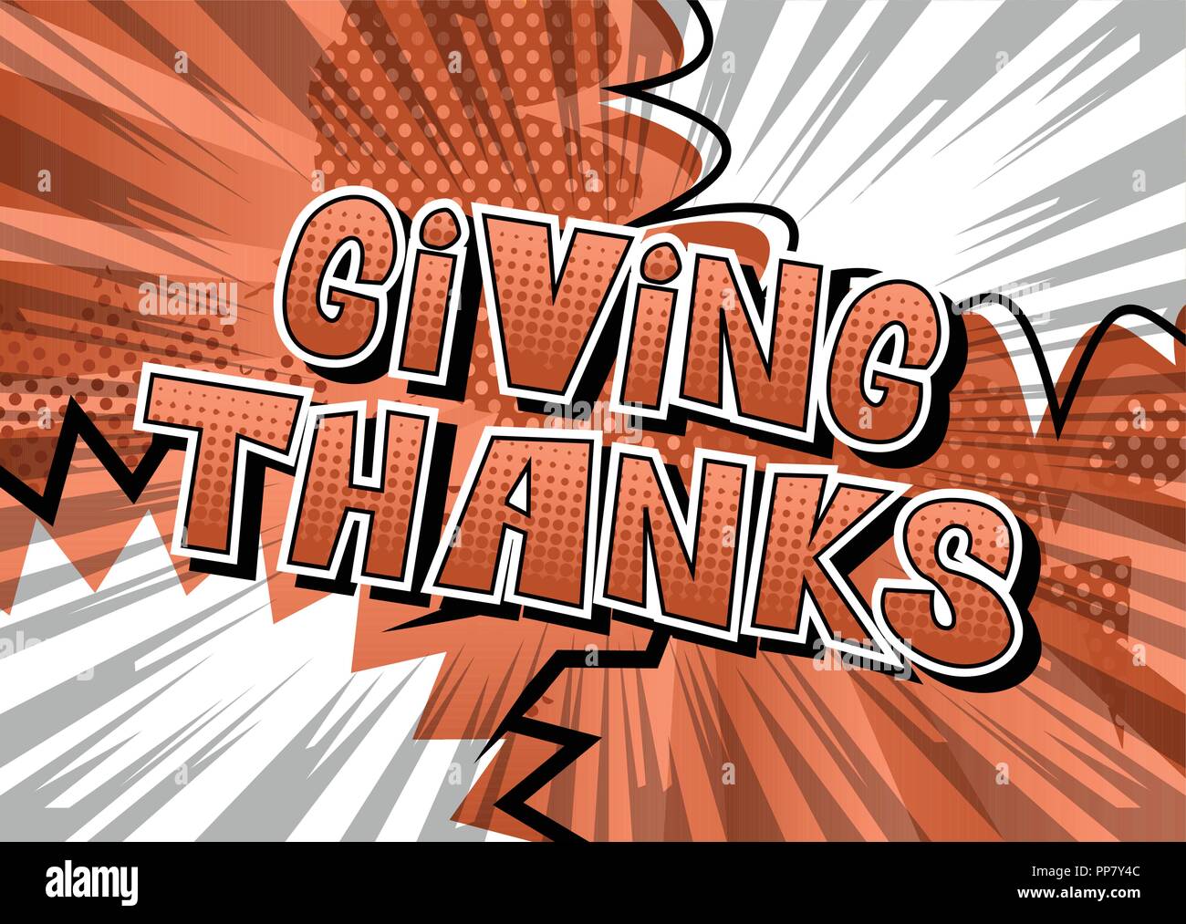 Giving Thanks - Vector illustrated comic book style phrase Stock Vector ...