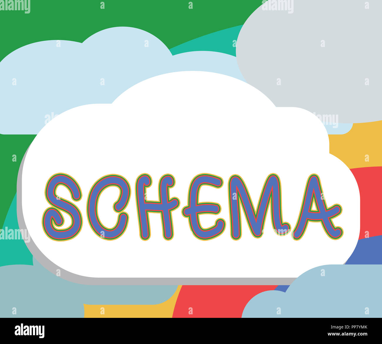 Text sign showing Schema. Conceptual photo representation of plan or ...