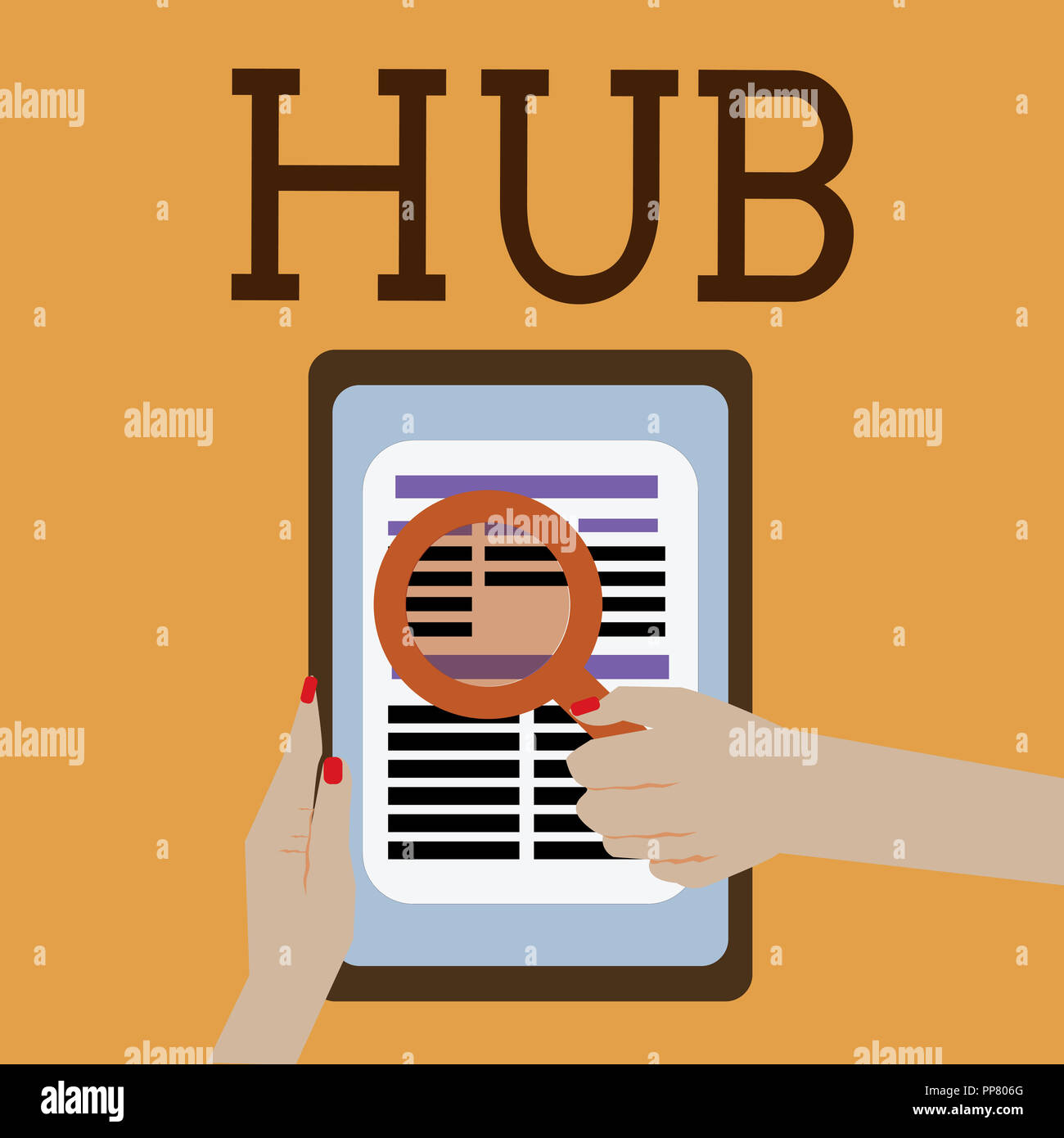 Word writing text Hub. Business concept for The effective center of an ...
