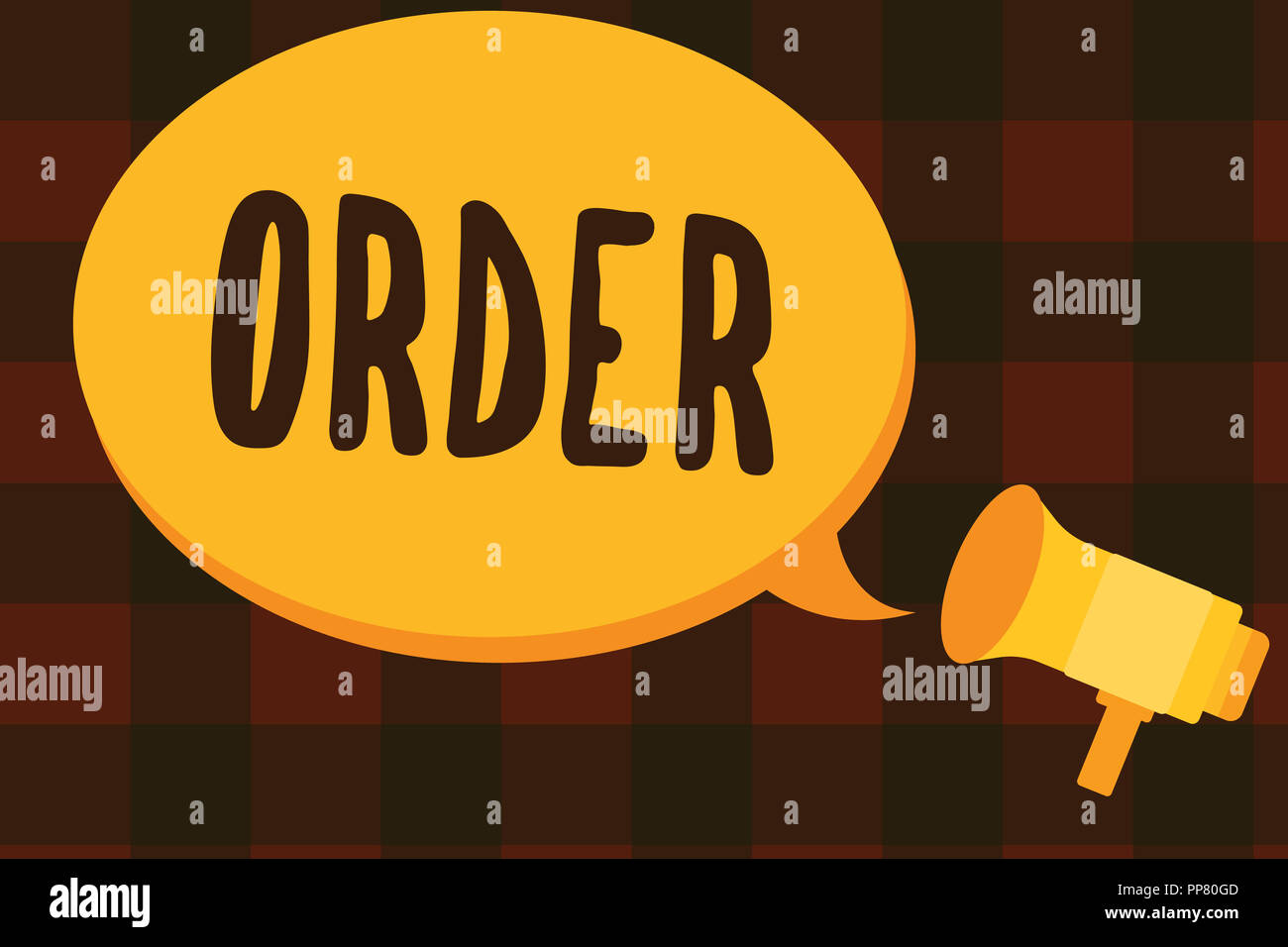 Text sign showing Order. Conceptual photo arrangement of people or ...