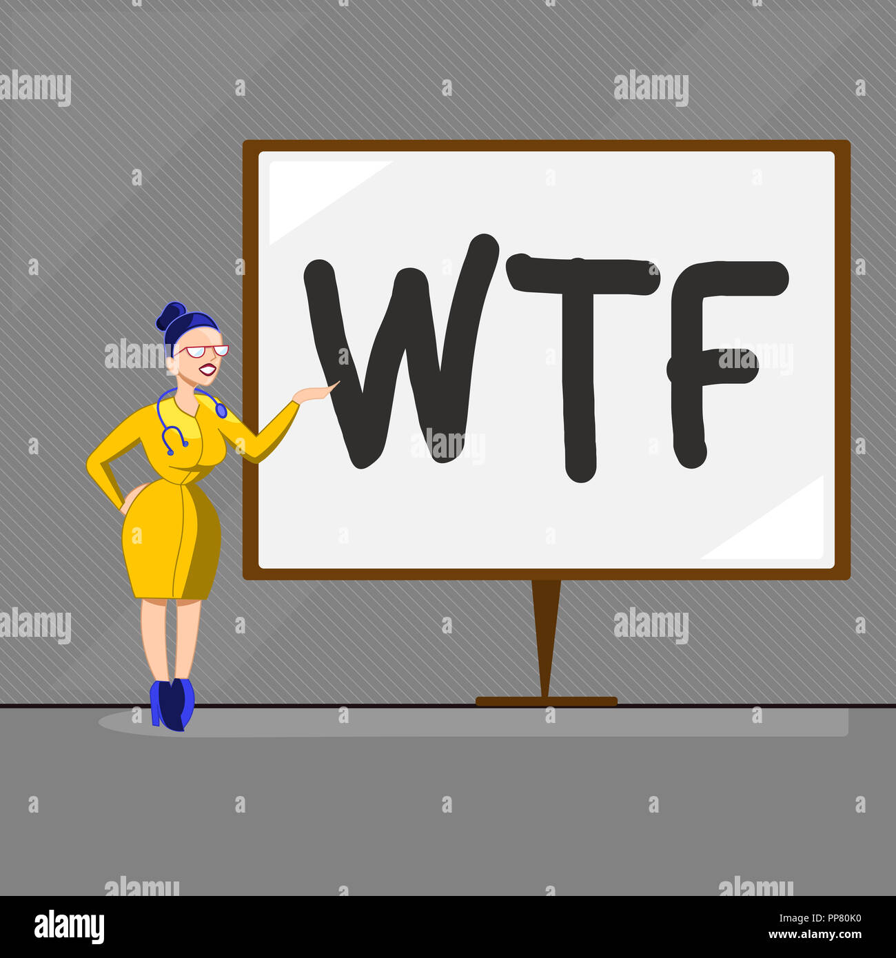 Text sign showing Wtf. Conceptual photo offensive slang written ...