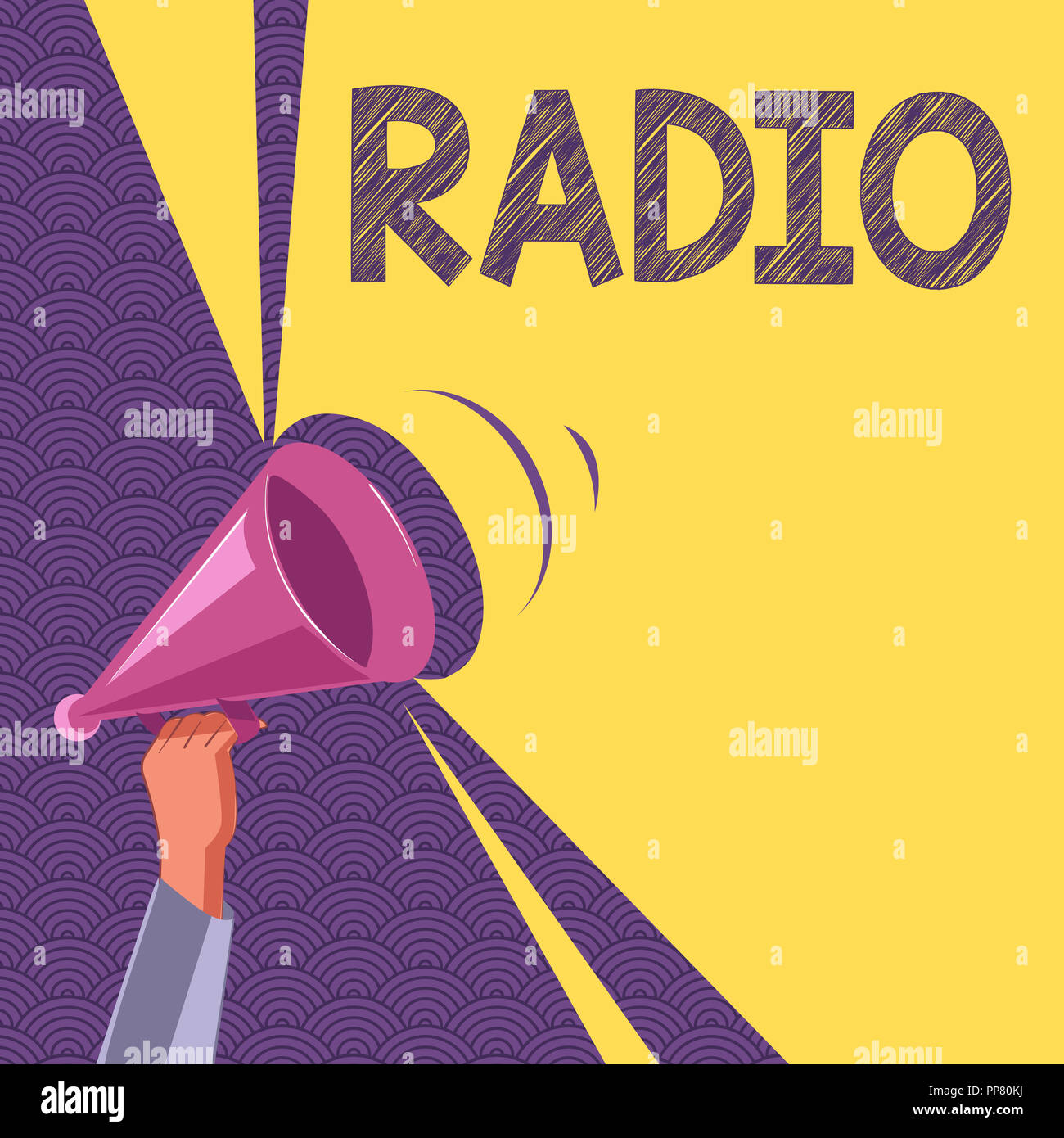 Conceptual hand writing showing Radio. Business photo text transmission ...