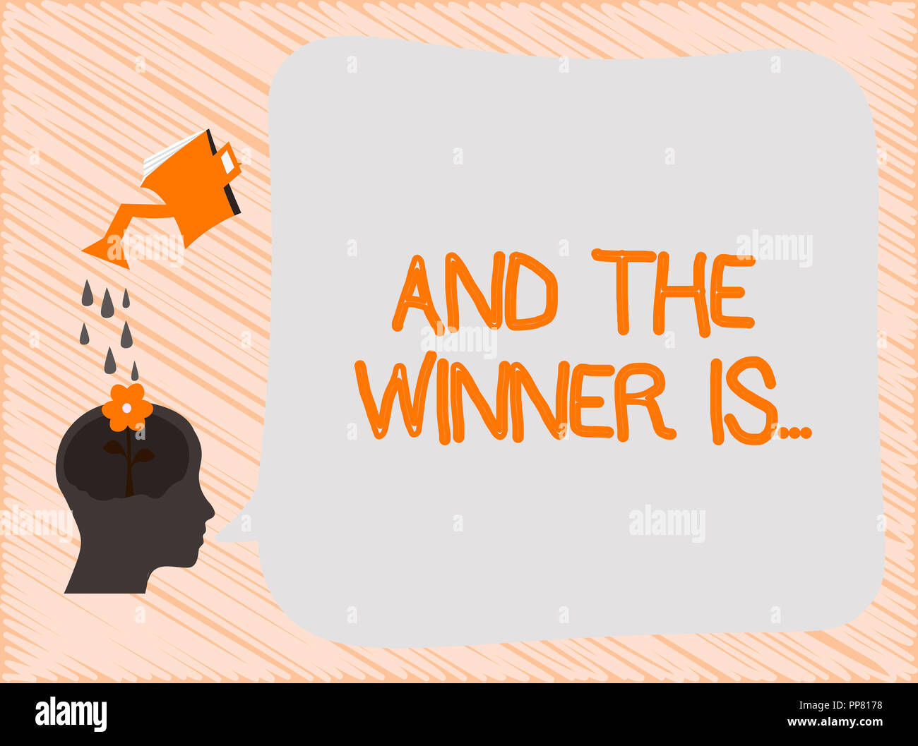 Text sign showing And The Winner Is.... Conceptual photo Announcing who ...