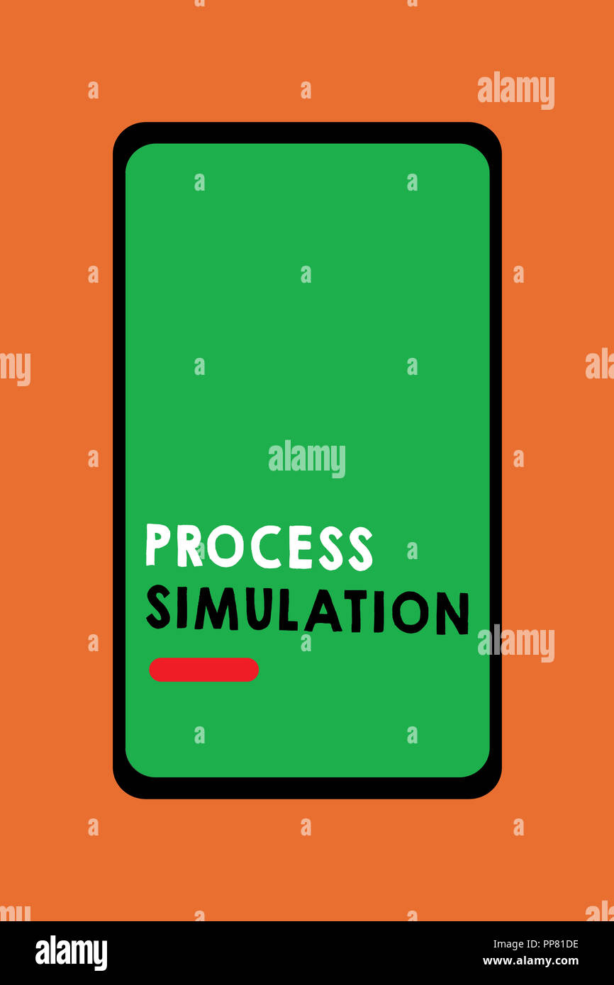 Text sign showing Process Simulation. Conceptual photo Technical ... Text sign showing Process Simulation. Conceptual photo Technical ...