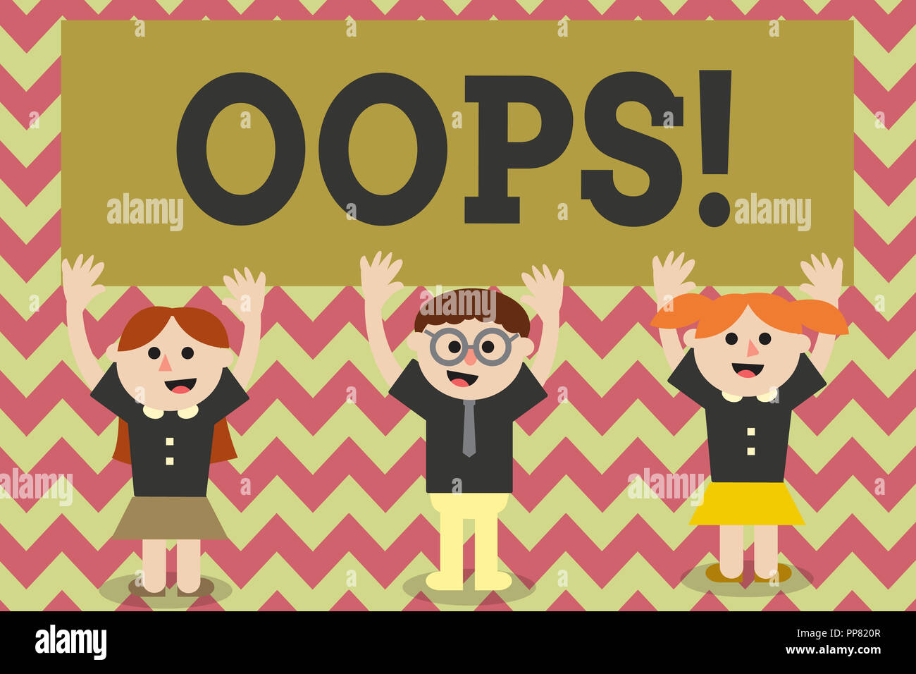 Text sign showing Oops. Conceptual photo used to show recognition of ...