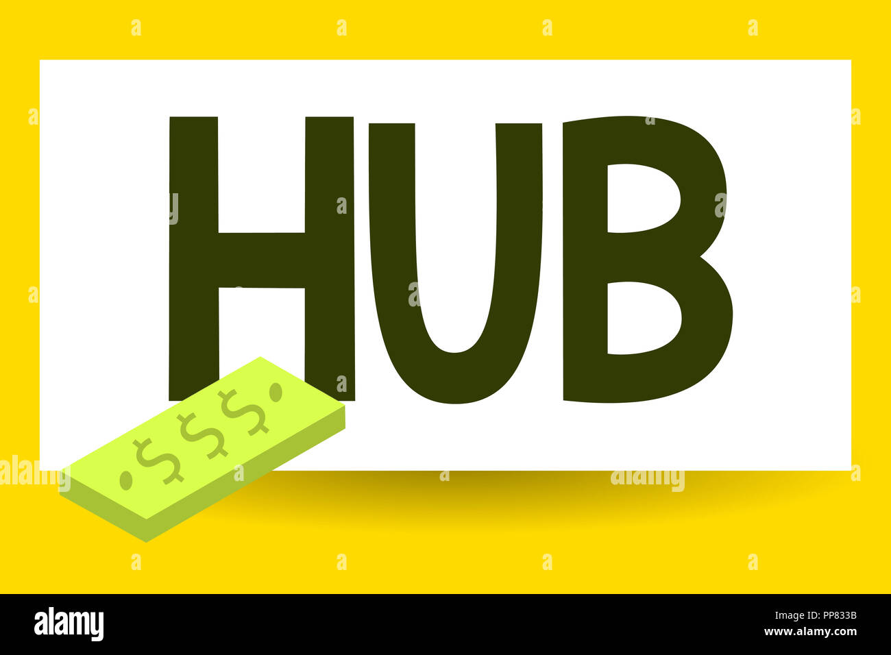 Writing note showing Hub. Business photo showcasing The effective ...