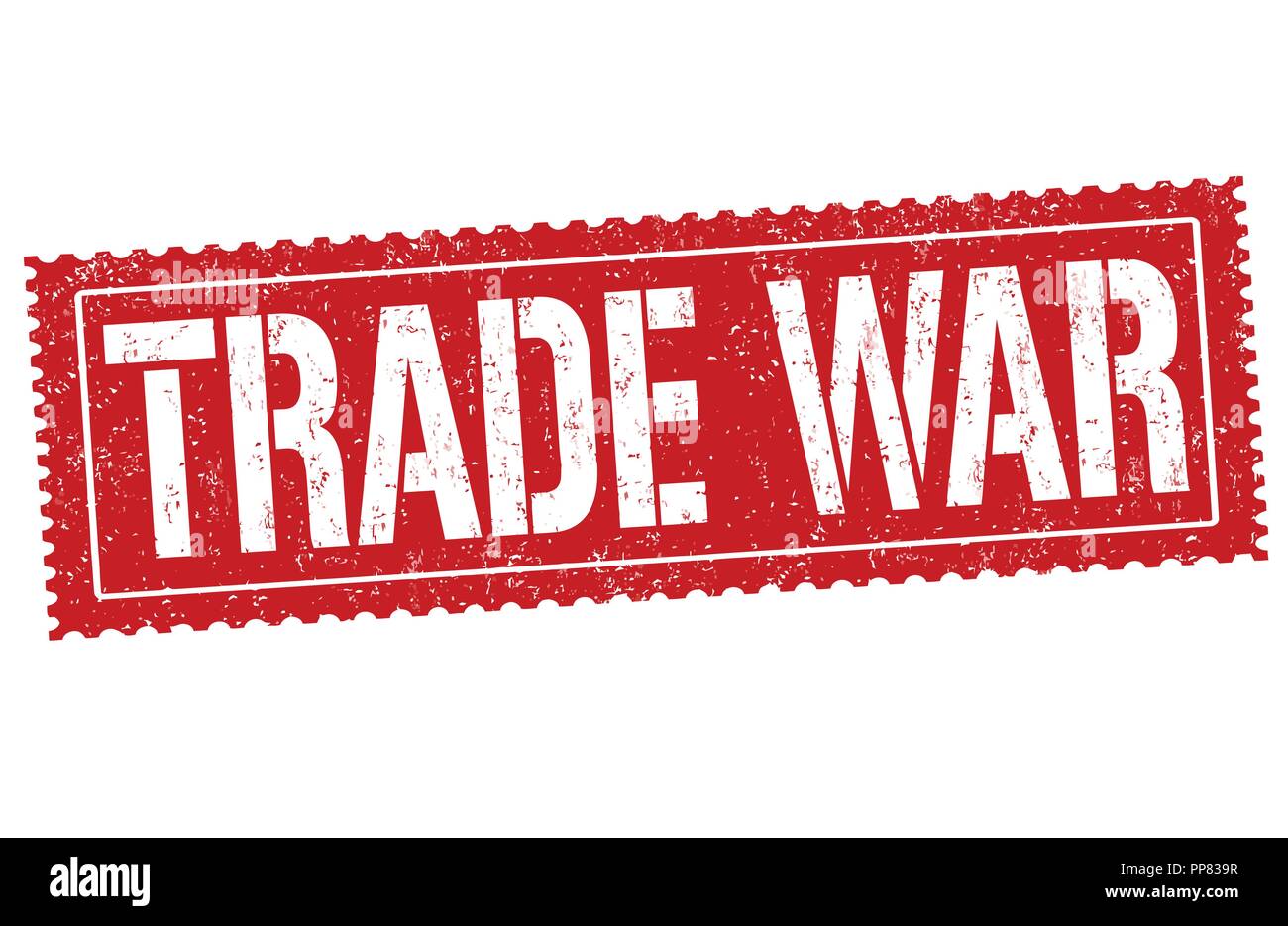 Trade war sign or stamp on white background, vector illustration Stock ...
