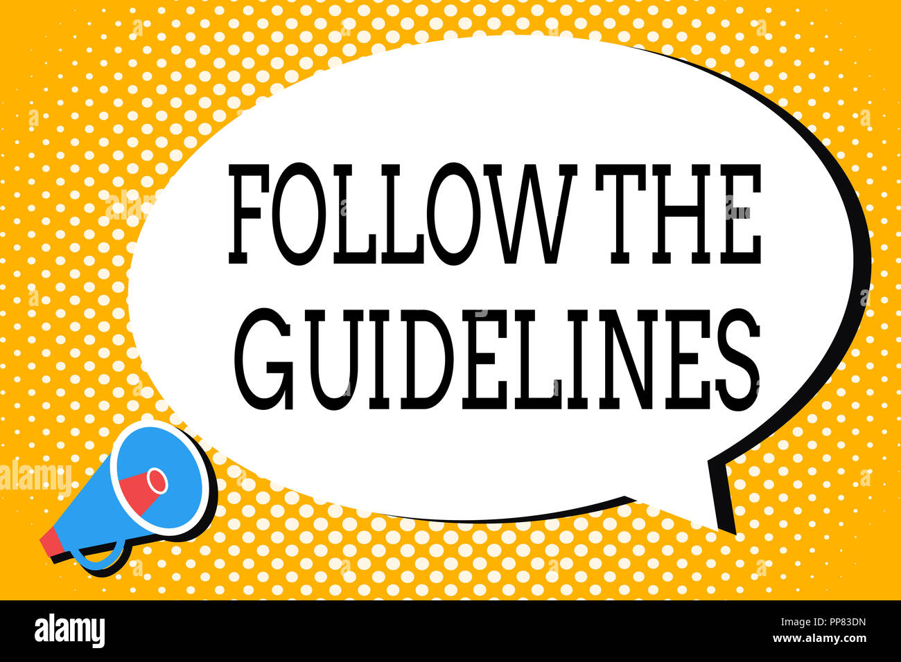 Word writing text Follow The Guidelines. Business concept for Manual of ...