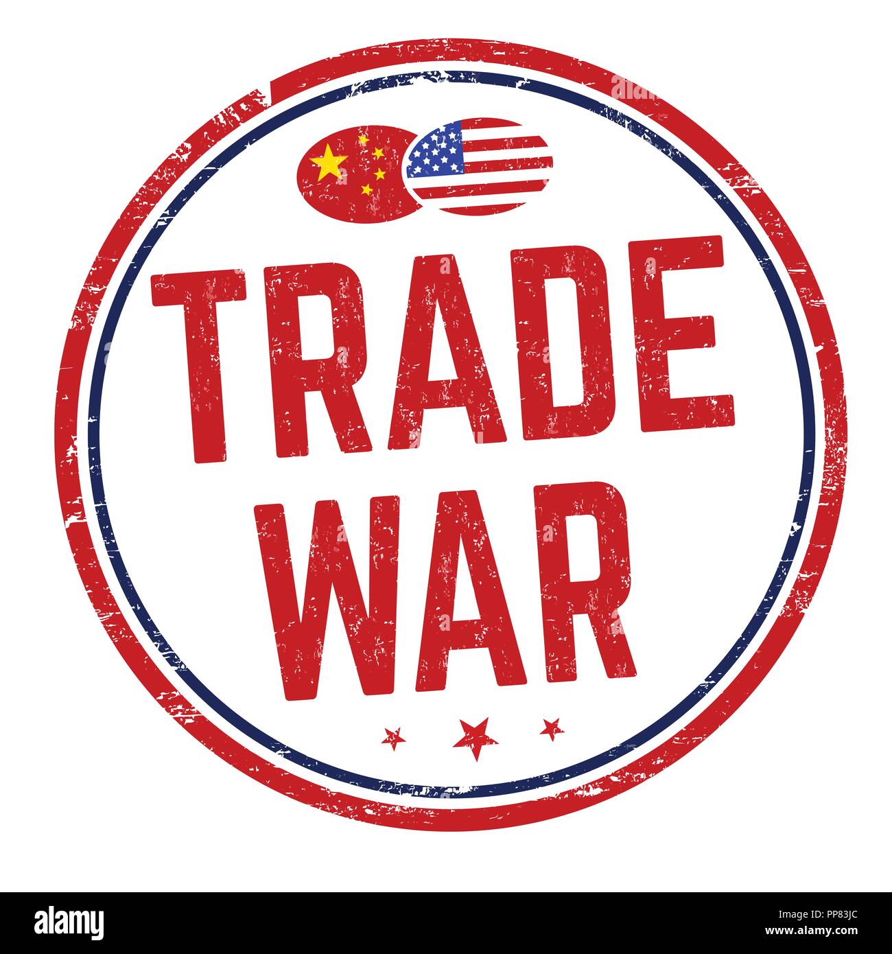 Trade war concept white Stock Vector Images - Alamy